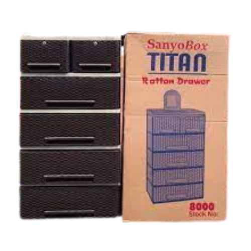 Sanyo Drawer Titan Rattan 8000 5Layer
