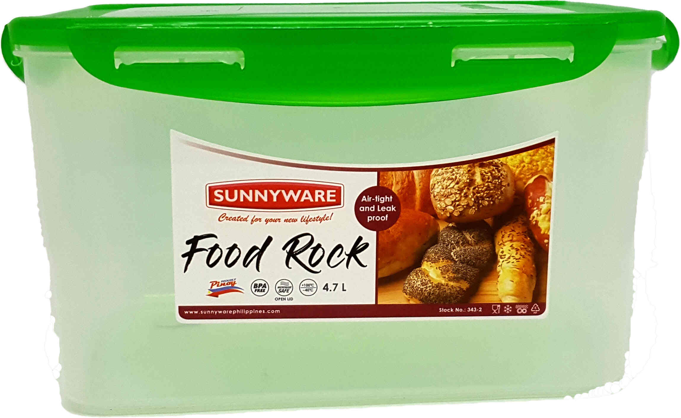 Sunnyware Food Keeper 343-2 Food Pack 4.7Liters Rectangle