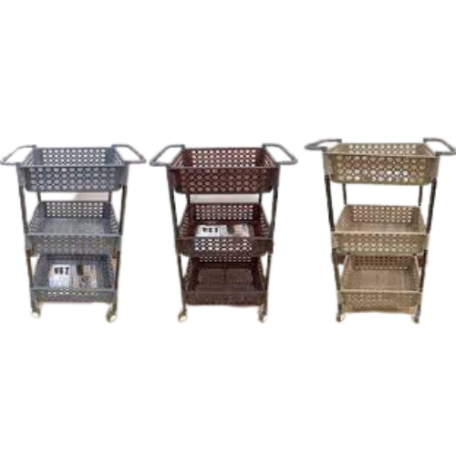 Nikko Rack Basket Wagon With Wheels 003-3 3Layer