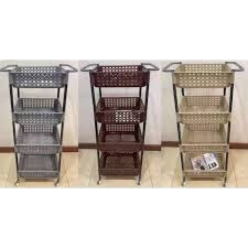 Nikko Rack Basket Wagon With Wheels 003-4 4Layer